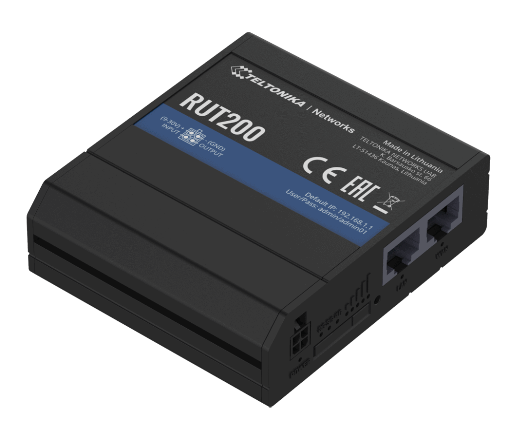 Teltonika RUT200 4G LTE Router - Anvil | Ritesim